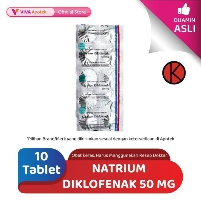 Jual Natrium Diklofenak 50 mg / Nyeri Sendi / Bengkak / Radang (10 Tablet) | Shopee Indonesia