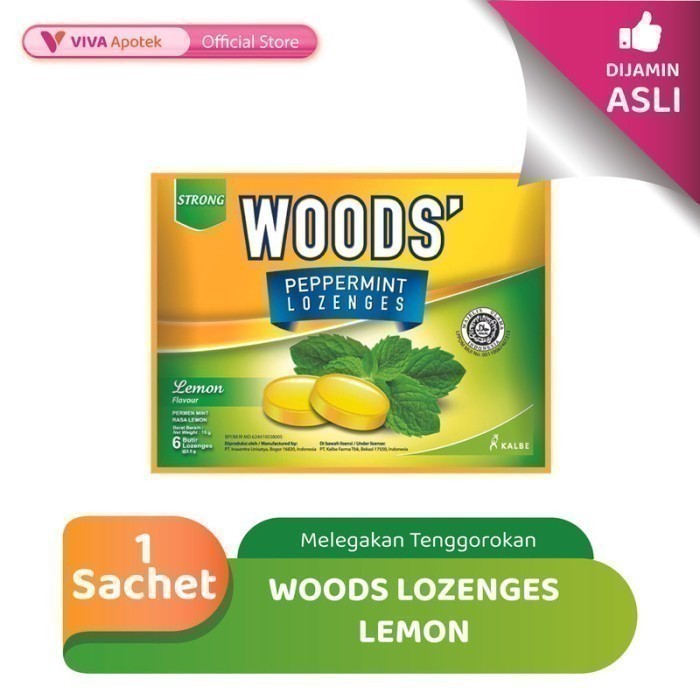 Jual Woods Lozenges Lemon (1 Sachet) | Shopee Indonesia