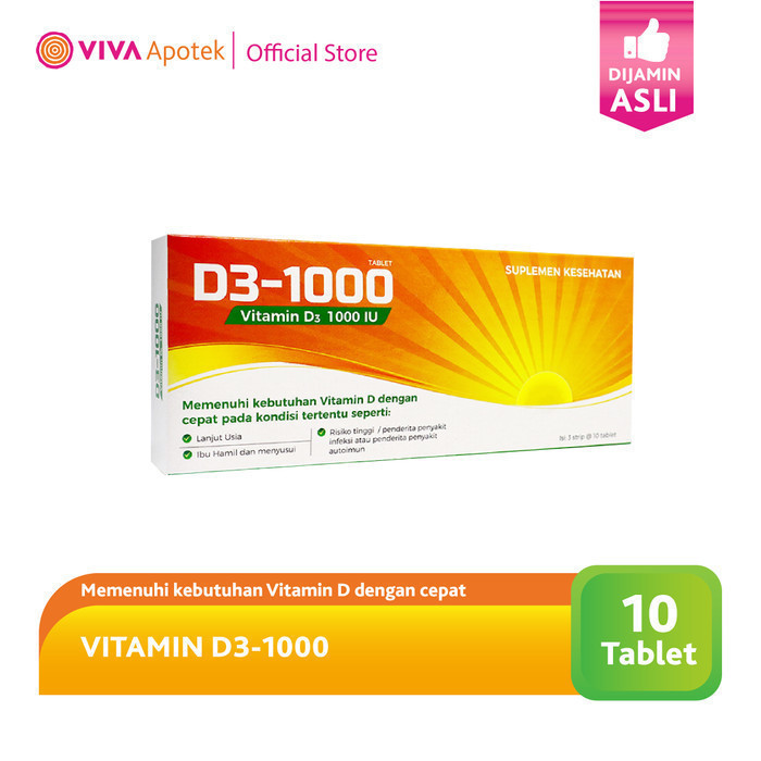 Jual Vit D3-1000 Vitamin D3 1000 IU (1 0 Tablet) | Shopee Indonesia