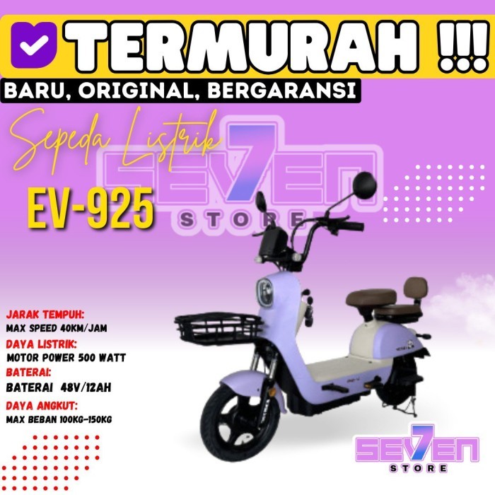Jual Sepeda Listrik Exotic EV-925 500Watt Garansi Resmi | Shopee Indonesia