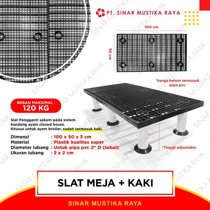 Jual KOMPLIT Slat Plastik Meja Lantai Pijakan Tatakan Alas Kandang Ayam ...
