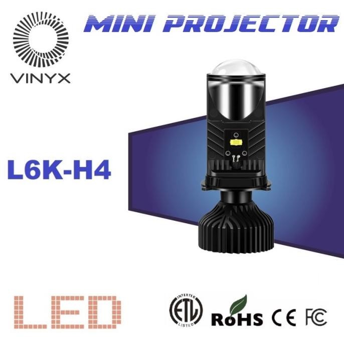 Jual Lampu LED Projie H4 Mini Projector VINYX L6K H4 Motor Mobil Y9 Y6 ...