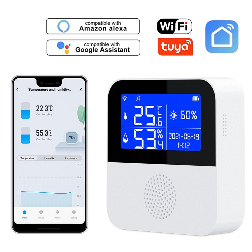 Jual Yago tuya smart wifi suhu suhu sensor aplikasi alarm indoor ...