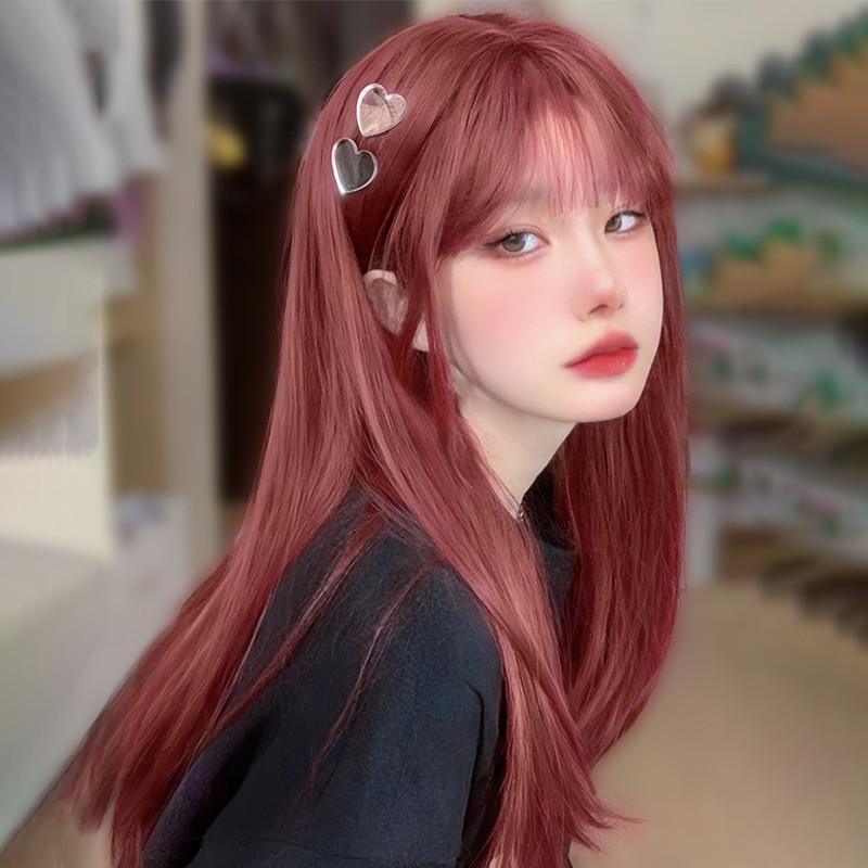 Jual Wig Wanita Lurus Panjang, Rambut Palsu Penuh Kepala Antilembap ...