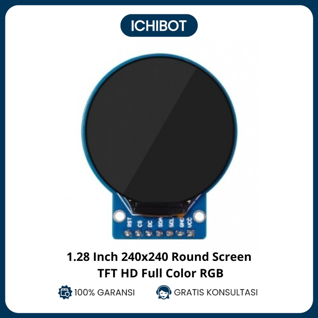 Jual Modul Layar Lcd Tft Bulat 1 28 Inch Ips Diplay Full Color Round