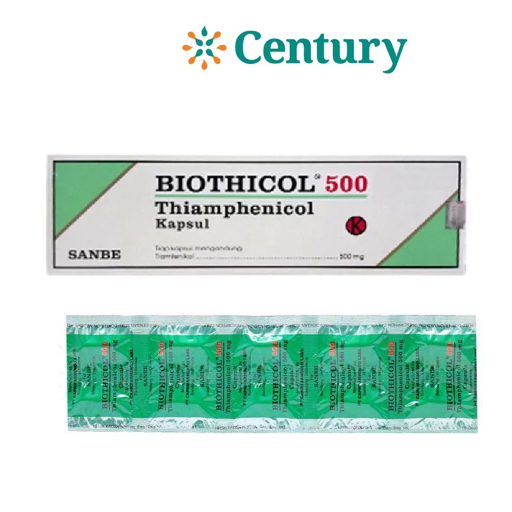Jual BIOTHICOL 500 MG 1 STRIP ISI 10 KAPSUL / THIAMPHENICOL ...