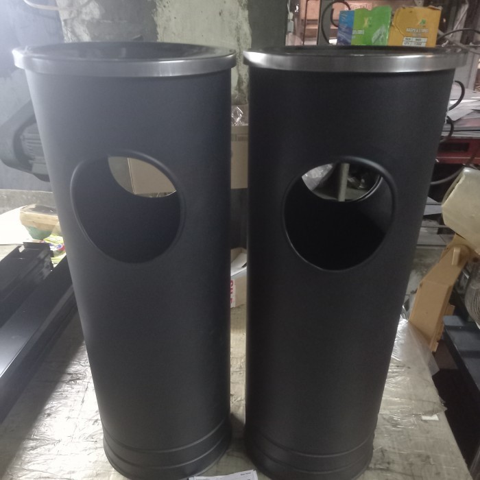 Jual Unik Tempat Sampah Hitam Stenlis Tong Sampah Kotak Sampah Bak ...