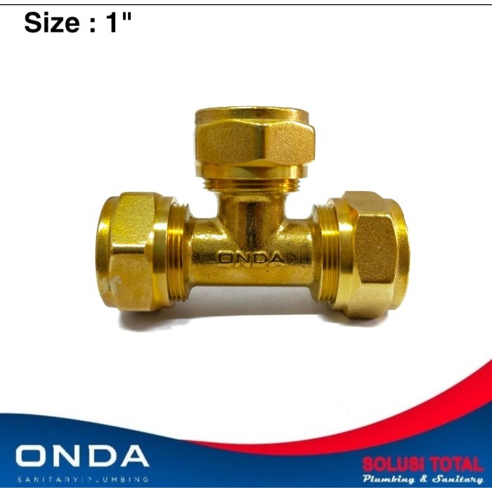 Jual Straight Equal TEE 25mm 1 Inch Fitting Pipa Air Panas PEX PE-X 1" Onda | Shopee Indonesia