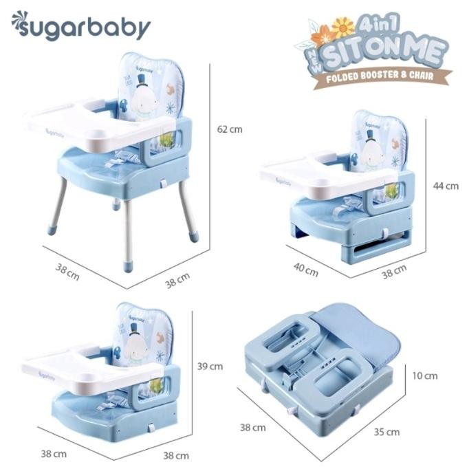Jual 4in1 Sit on Me Kursi meja makan anak bayi booster sea Sugar Baby ...