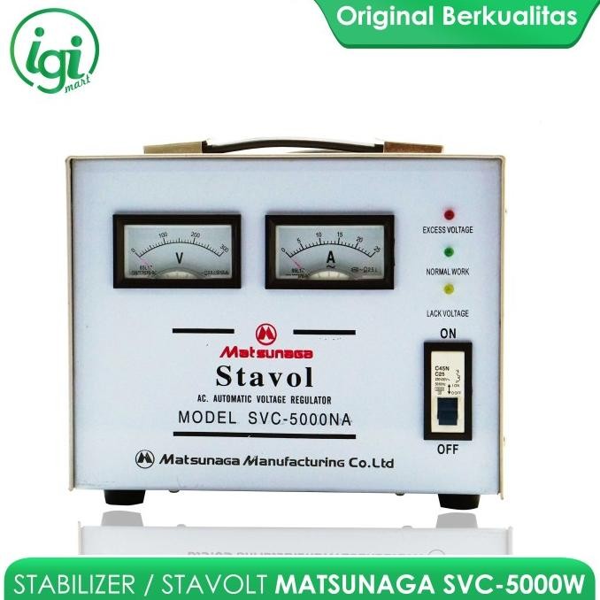 Jual STAVOLT SVC 5000W MATSUNAGA / STABILIZER SVC 5000VA MTS / 5000 WATT ORIGINAL DAN TERPERCAYA ...