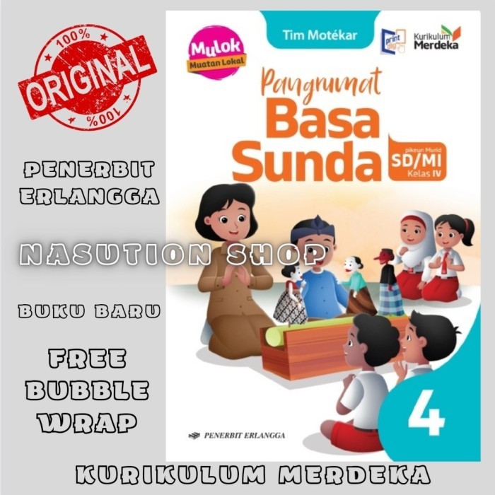 Jual Buku Pangrumat Basa Sunda Kelas 4 SD/MI Erlangga Kurikulum Merdeka ORI | Shopee Indonesia