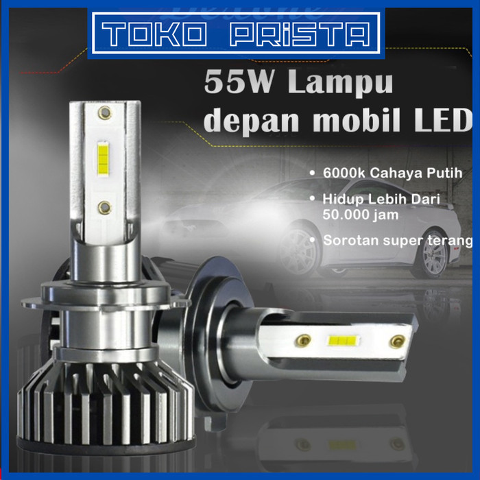 Jual Lampu Led Mobil Depan H4 H8/9/11 10000lm 100w 6000K Real 2 PCS ...