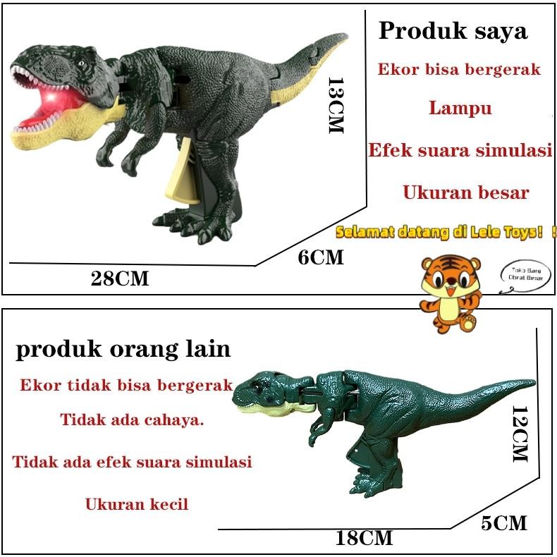 Jual Lele Toys28Cm + Suara Dinosaurus + Lampu + Gerakan Seluruh TubuhDinosaurus Shaa Shaa Tekan ...