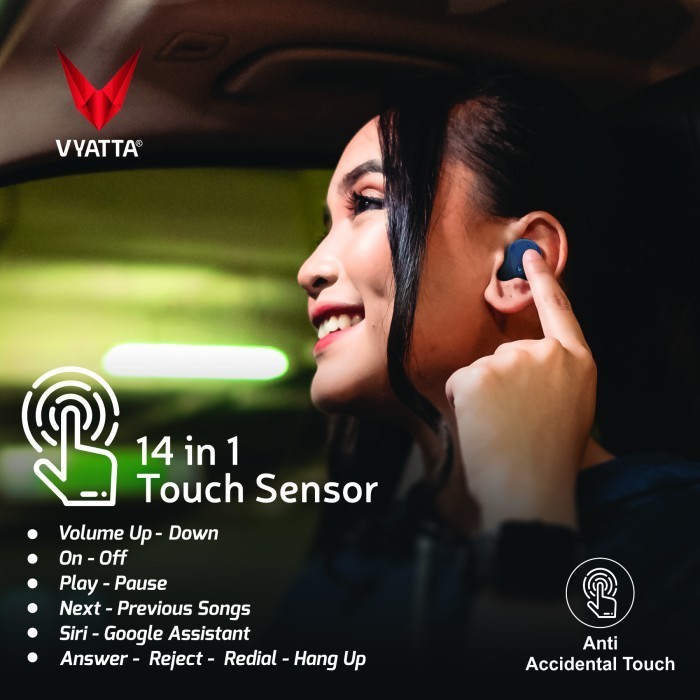 Jual Vyatta Airboom Pro 3 Tws Bluetooth Headset - Touch, Hd, Long ...