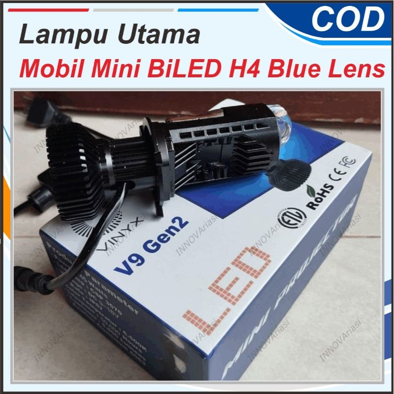Jual MINI PROJIE H4 VINYX V9 GEN 2 Y7D MOBIL MOTOR SUPER TERANG BLUE ...