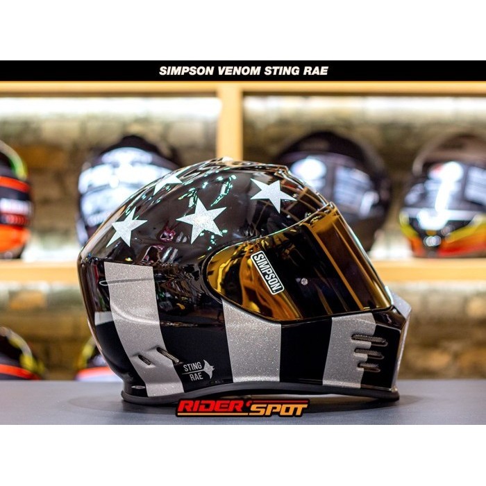 Jual Helm Motor SIMPSON Venom Sting Rae Star Original Full Face USA ...