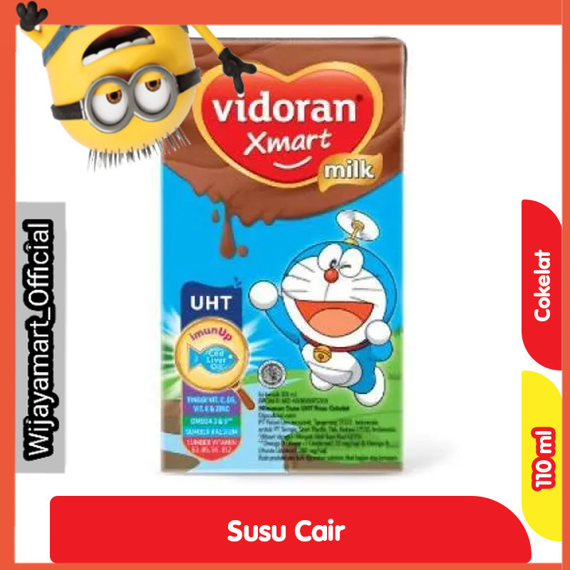 Jual vidoran Xmart Kids Susu UHT Cokelat Kotak 110 ml | Shopee Indonesia