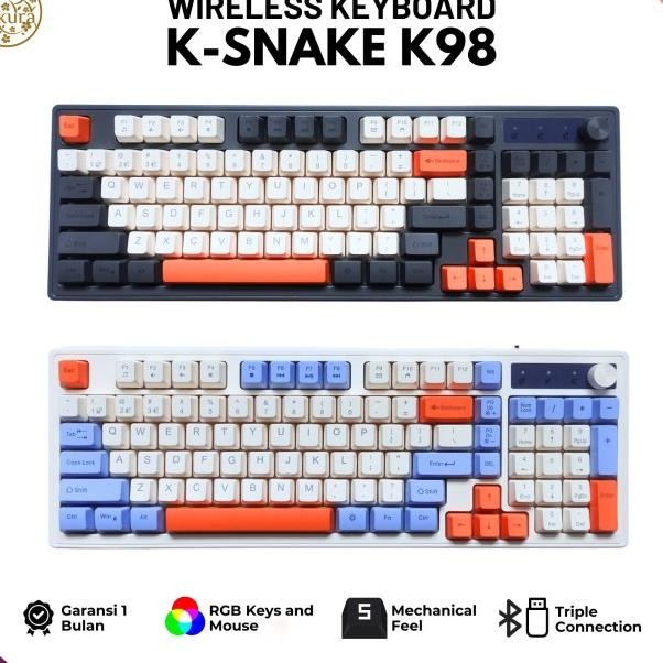 Jual Wireless K98 Keyboard Gang Mechanical Feel Pc / Laptop | Shopee ...