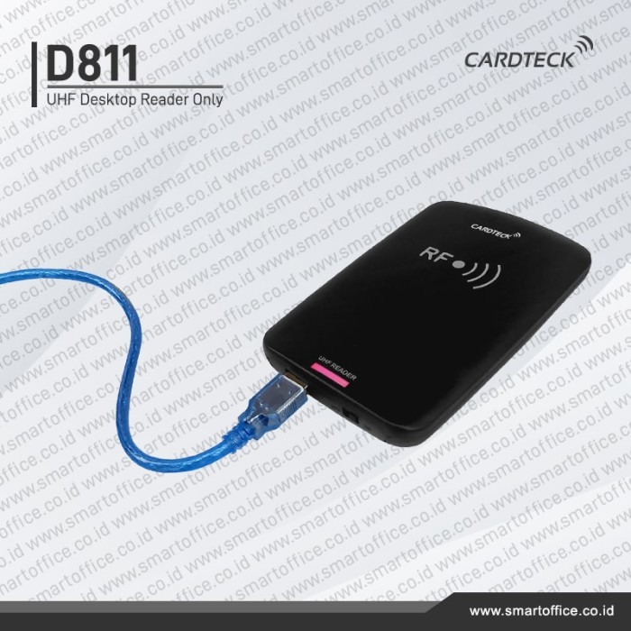 Jual Uhf Rfid Reader Usb Adjustable Output Id Long Range Card Cardteck ...