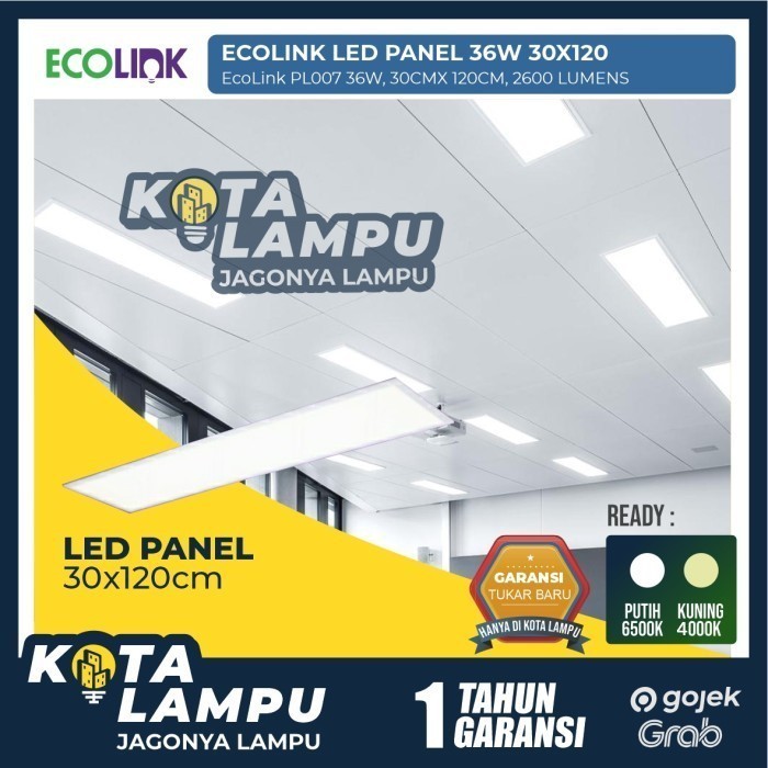 Jual Po Panel Led Ecolink Pl007 36 Watt Ukuran 30X120 - 36Watt 36 W 36W ...