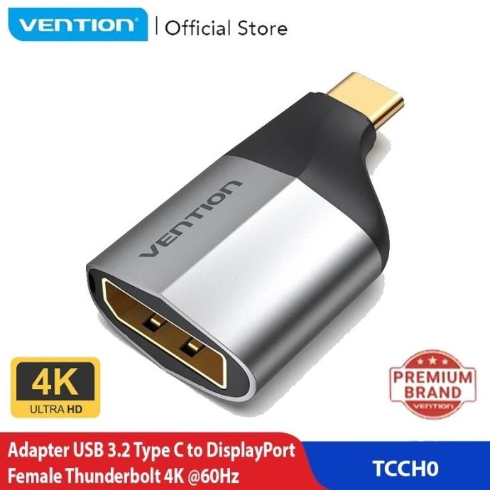 Jual Vention Adapter USB 3.2 Type C to DisplayPort Thunderbolt HDTV ...