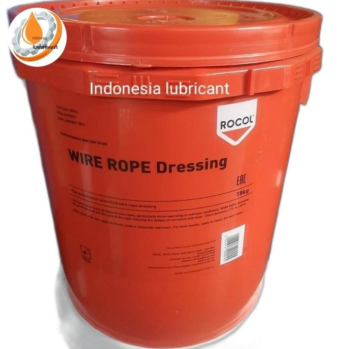 Jual ROCOL WIRE ROPE Dresing 20024 Semi Fluid Grease Orinal 18Kg ...