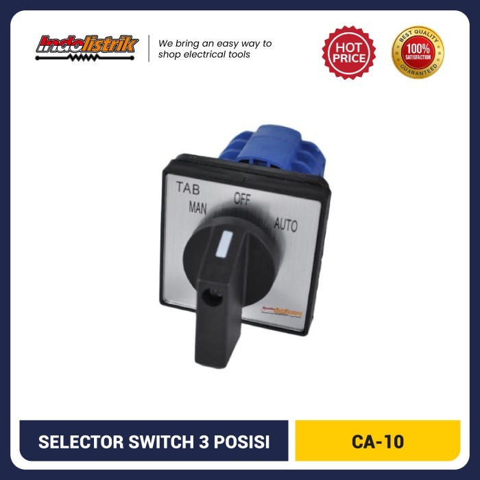 Jual Selector Switch 3 Posisi Manual Off Auto 2 Pole Ca-10 Tab Ca10 2P | Shopee Indonesia