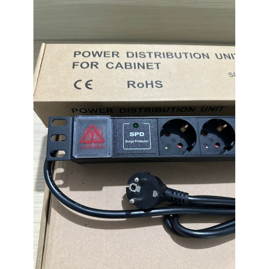 Jual Pdu 12 Lubang + With Surge Protection / Pdu 12 Outlet + Anti Petir ...