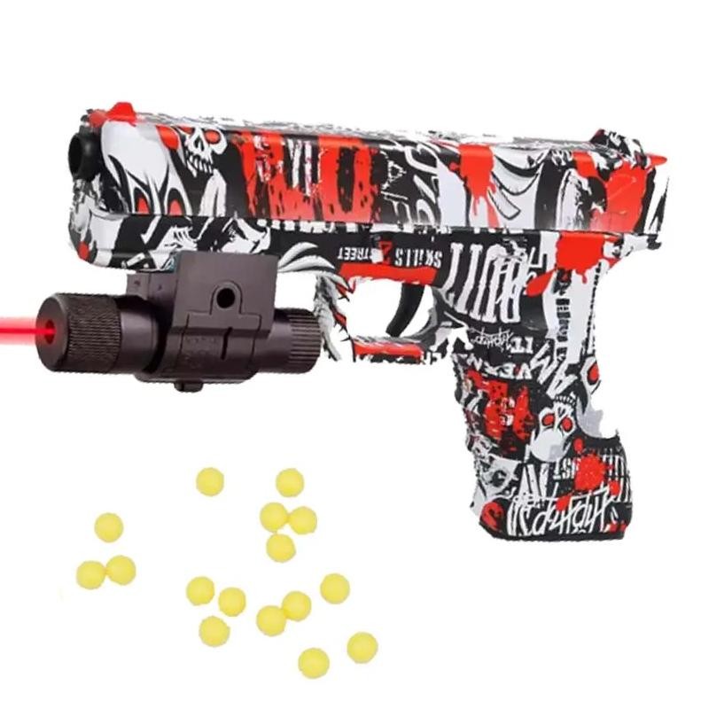 Jual SOFT BULLET GLOCK G17 TOY GUN MANUAL PISTOL SOFT GLUE BALL AIR GUN ...