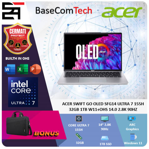 Jual Acer Swift Go Oled SFG14 ULTRA 7 155H 32GB 1TB Windows 11+OHS 14 ...