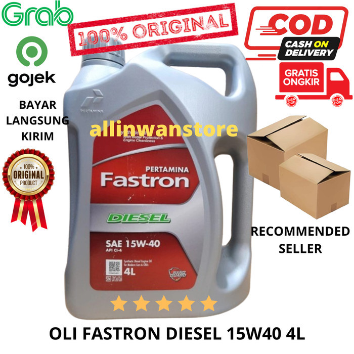 Jual Oli Diesel Fastron Pertamina 15W-40 4L 4 Liter Original 100% Harga Spesial!! | Shopee Indonesia