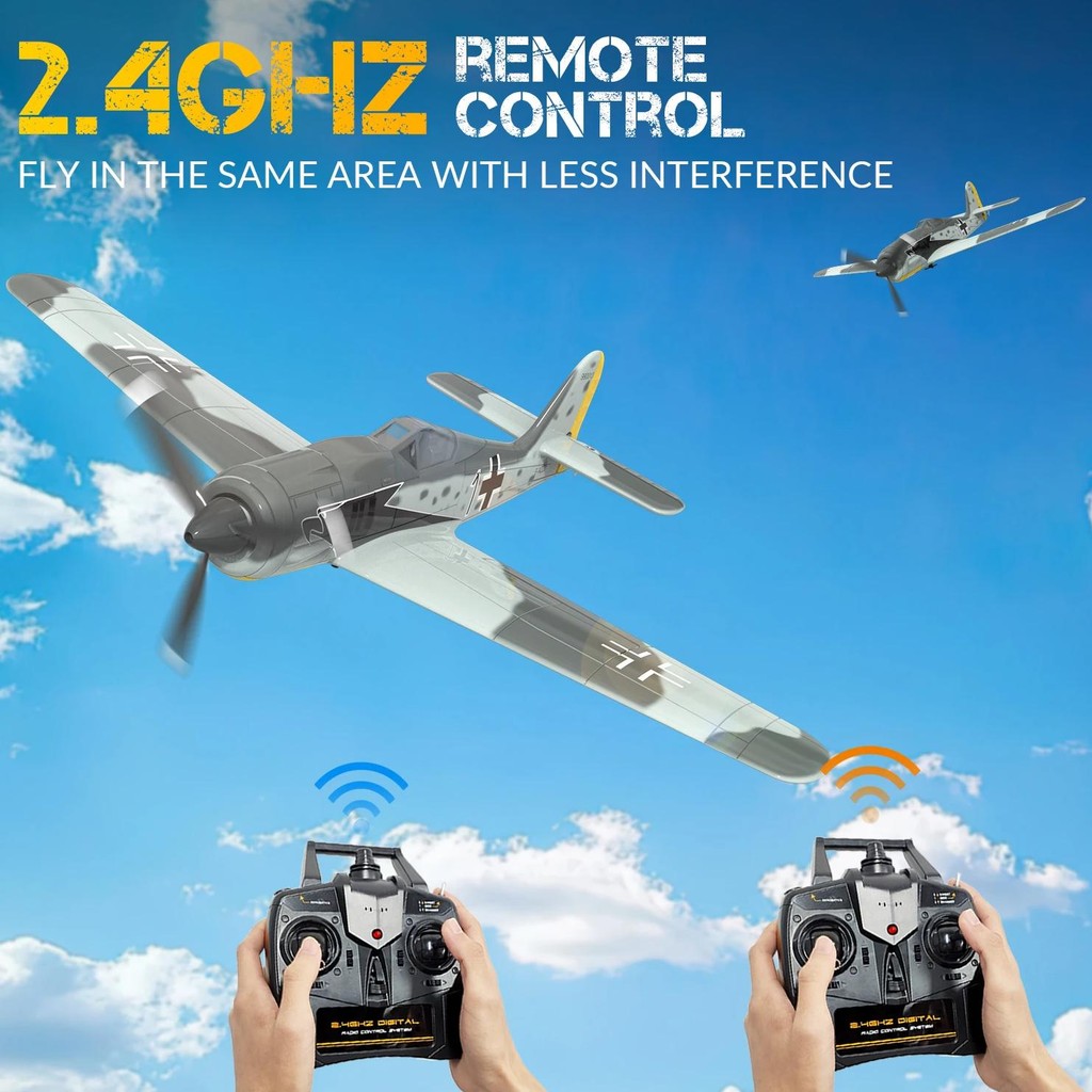 Jual FW190 400MM RC PLANE 2.4G 4CH 6 AXIS ONE KEY AEROBATIC RTF WARBIRD ...