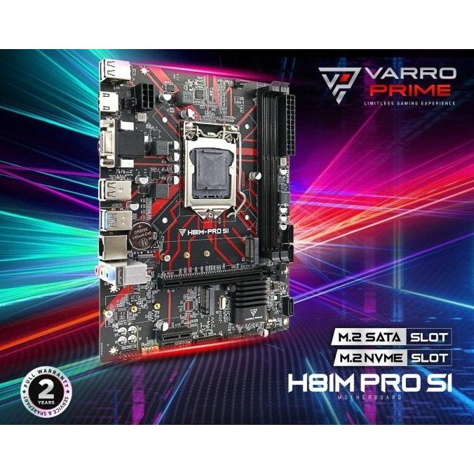 Jual Baru Motherboard Gaming H81M Pro S1 Varro Support Nvme Resmi ...