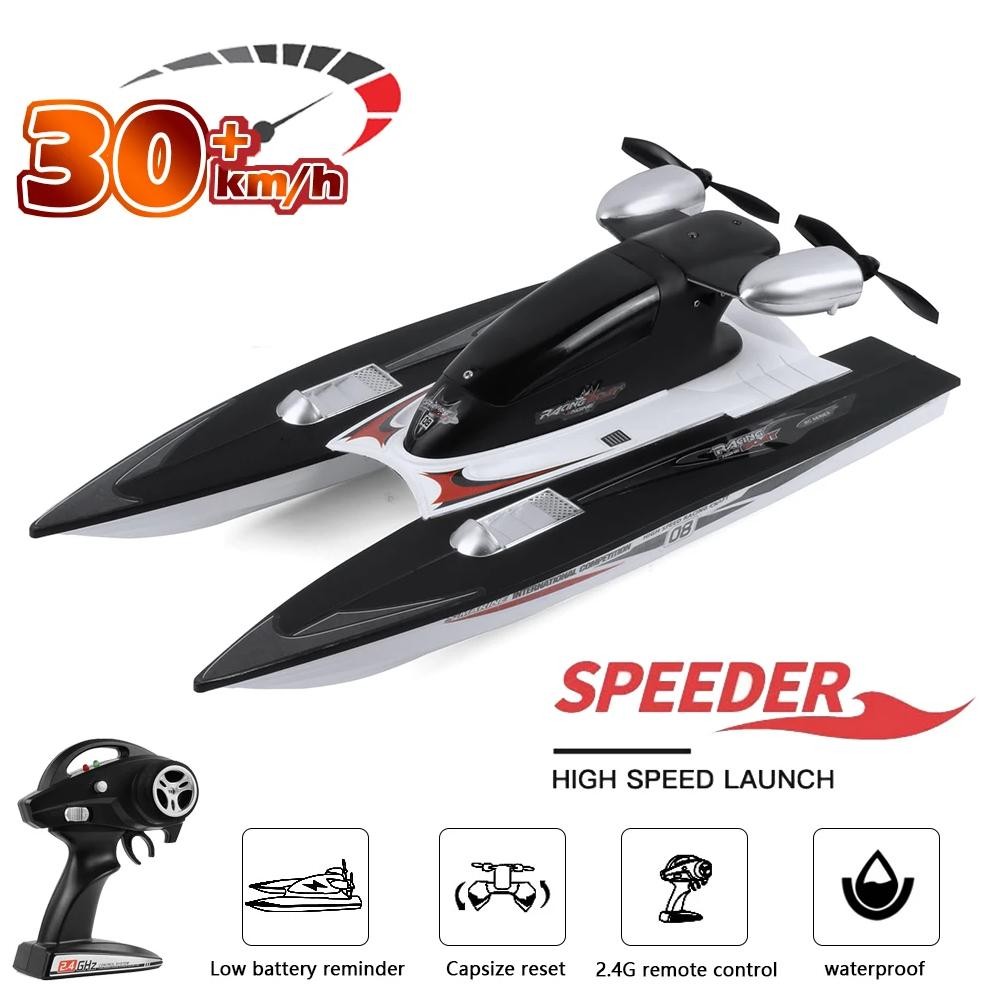 Jual 30 KM/H RC BOAT 2.4G RC HIGH SPEED RACING BOAT WATERPROOF MODEL ...