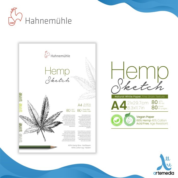 Jual Triyper Kertas Gambar Hahnemuhle Hemp Sketch A4 Drawing Paper Pad ...