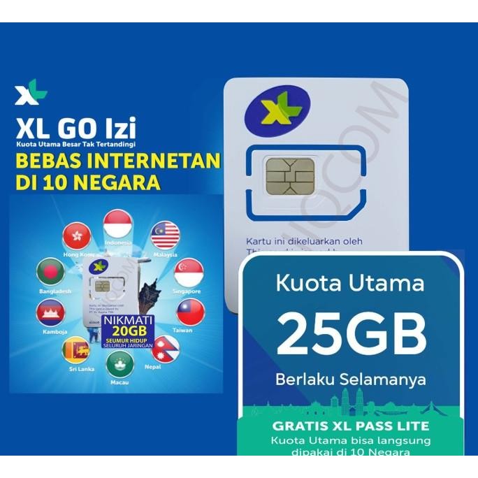 Jual Kartu Perdana XL GO 25Gb 60hari | Shopee Indonesia