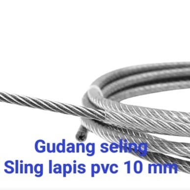 Jual sling baja lapis pvc 10mm / seling baja lapis pvc 10mm pesanan ...