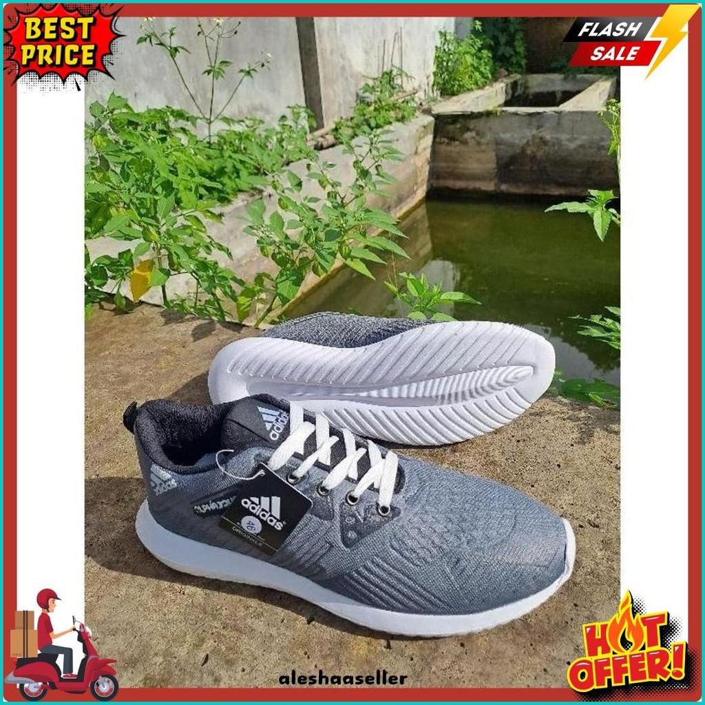 Jual Harga Terbaik !!! Sepatu Sport Adidas Alpabon Abu - Cowok Cewek ...