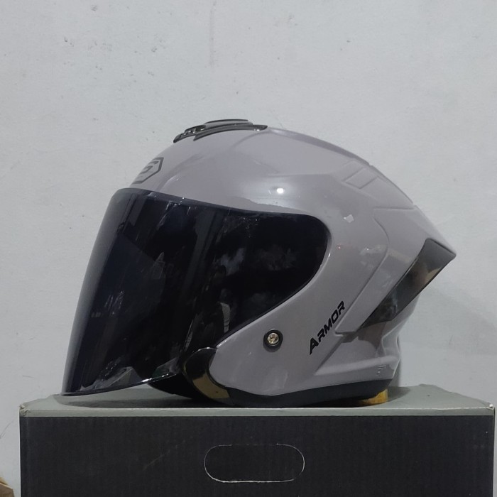 Jual HELM JS ARMOR yakuza HALF FACE SOLID POLOS SNI PREMIUM HELM motor ...