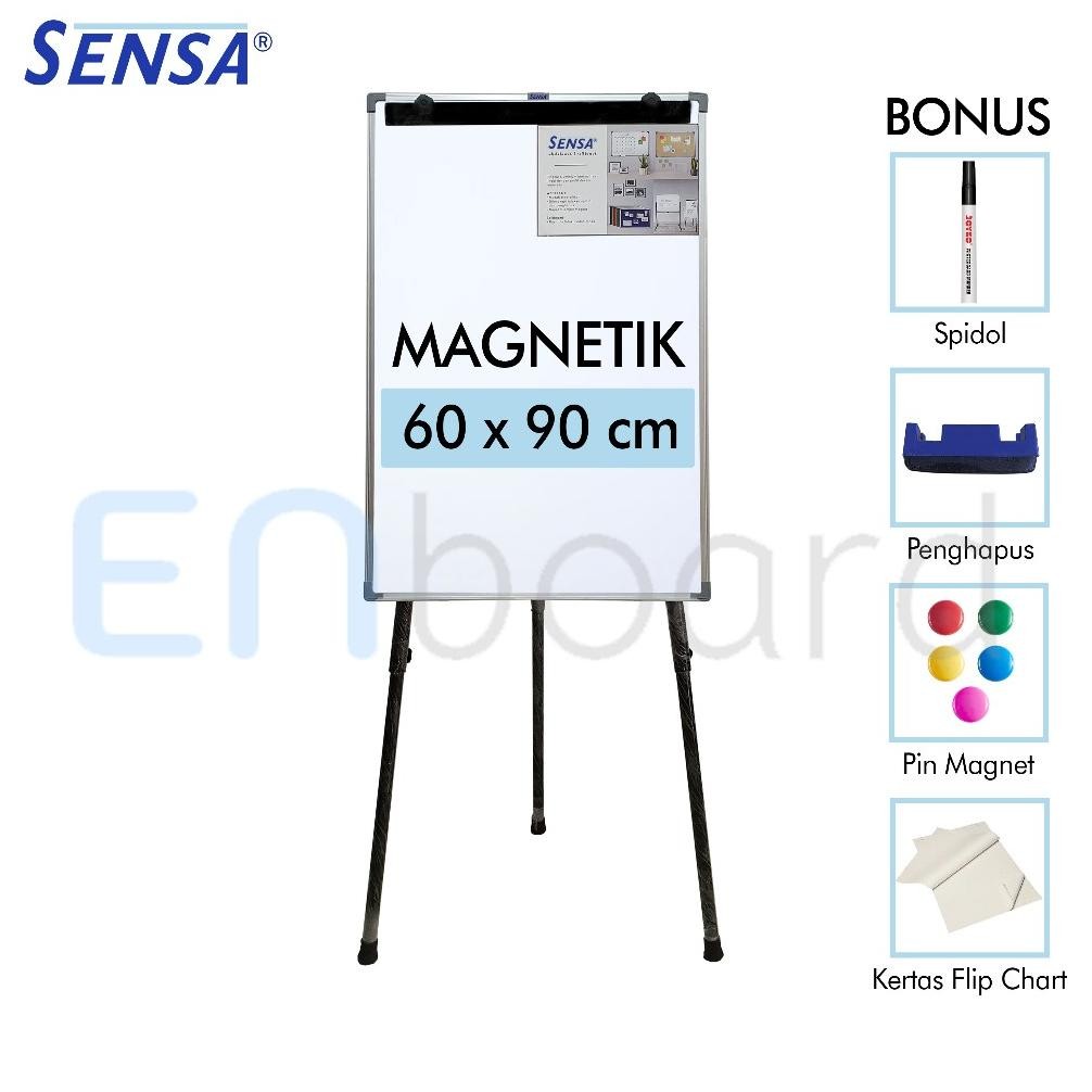 Jual Flip Chart / Flipchart / Papan Presentasi Magnet Sensa 60 x 90 cm ...