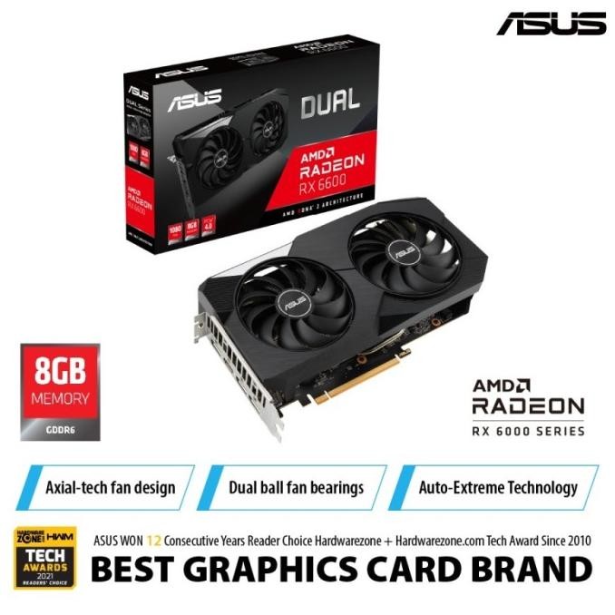 Jual Asus Dual Radeon Rx 6600 - 8Gb Gddr6 - Vga Card !! Ready | Shopee ...
