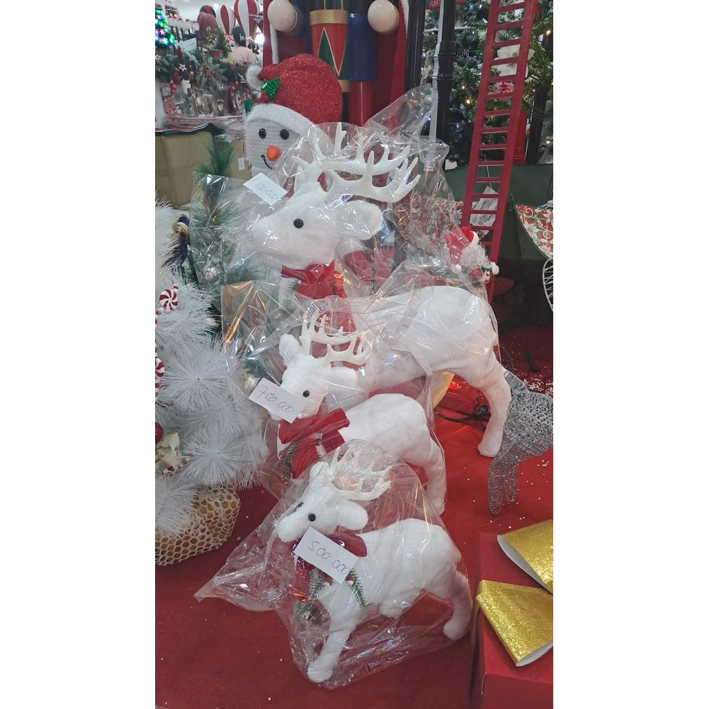 Jual Rusa Natal Dengan Lampu Warna Putih Lucu Ukura S M L | Shopee ...