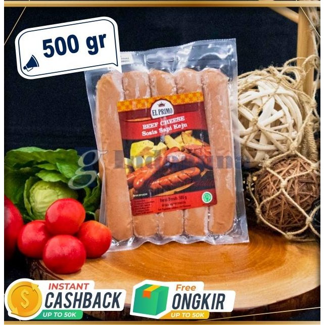 Jual Sosis Sapi Keju El Primo / Beef Cheese Sausage 500 Gram | Shopee ...
