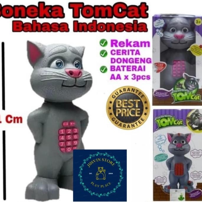 Jual Mainan boneka Talking Tom Cat besar bahasa Indonesia | Shopee ...