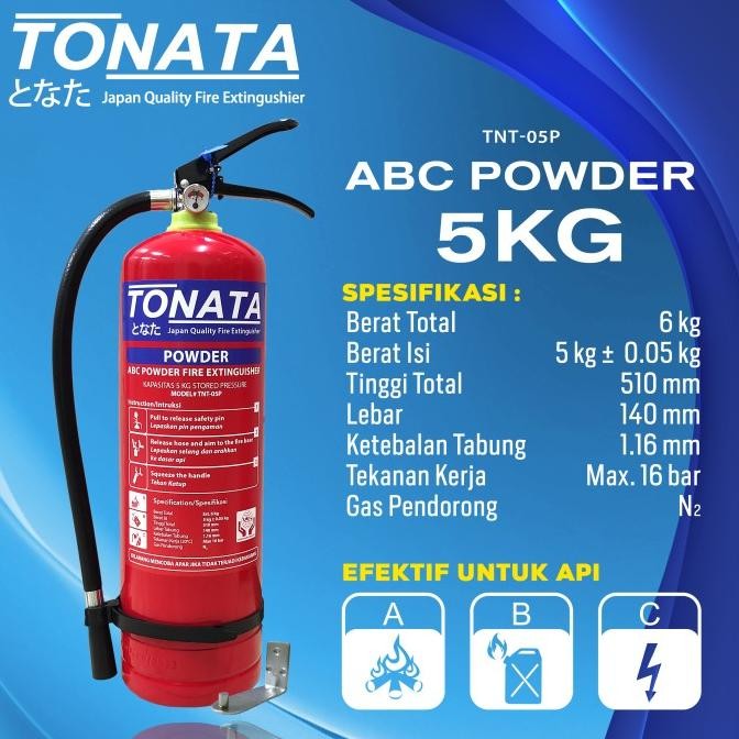 Jual APAR ABC Powder 5 Kg Tonata / Set Komplit | Shopee Indonesia