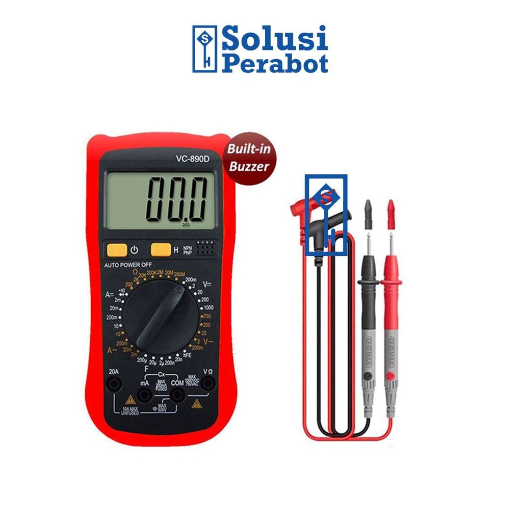 Jual Digital Multimeter Buzzer AC DC VC890D AI19 SP / Voltage ...