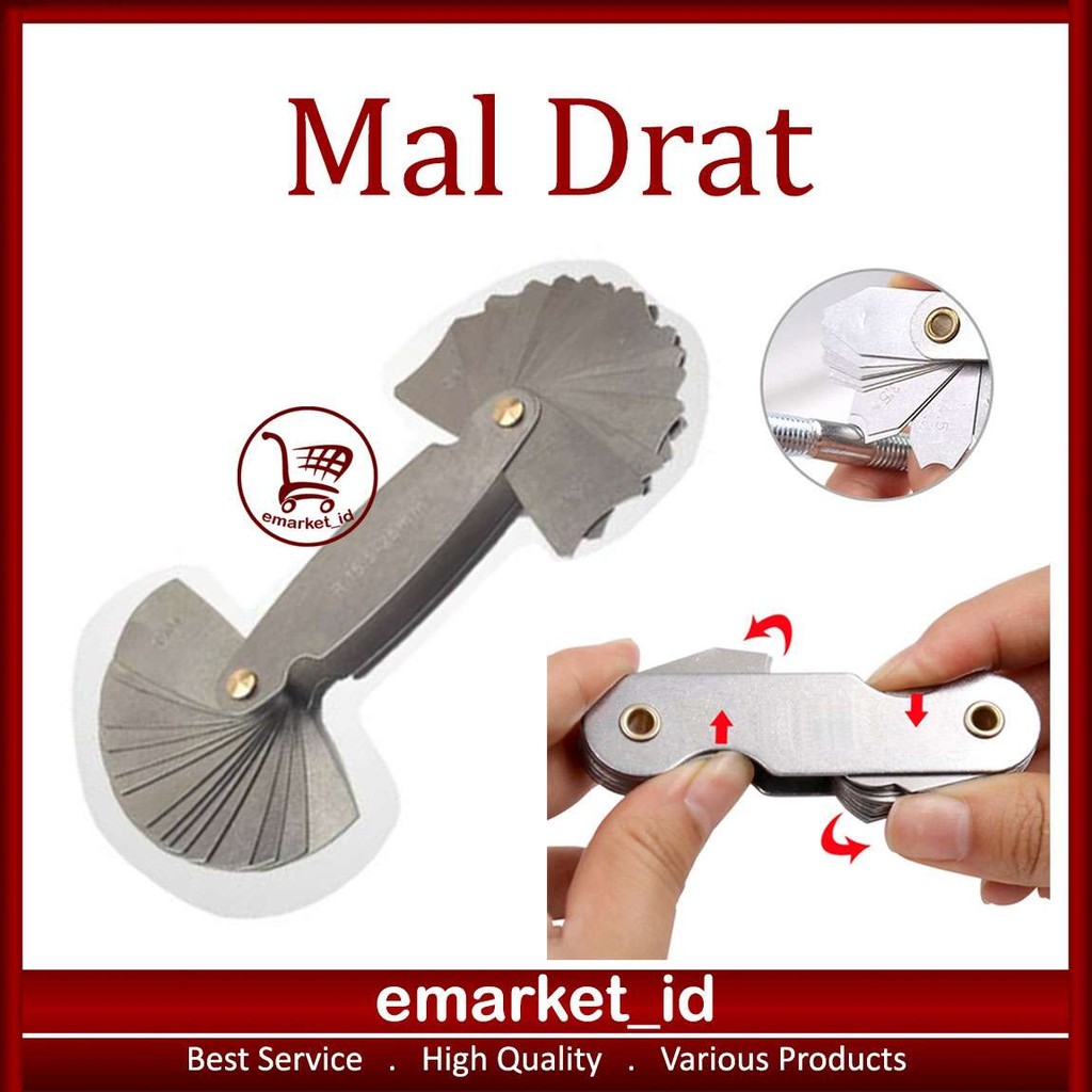 Jual EM Mal Drat R0.3-25 AH97 / Suri Bulir Baut / Malldrat Ulir / Alat ...