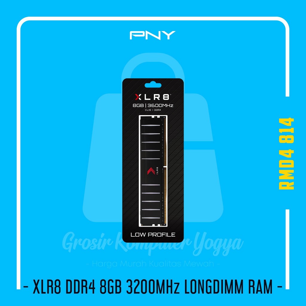 Jual PNY XLR8 DDR4 8GB 3200MHz Low Profile Desktop Memory LONGDIMM RAM ...