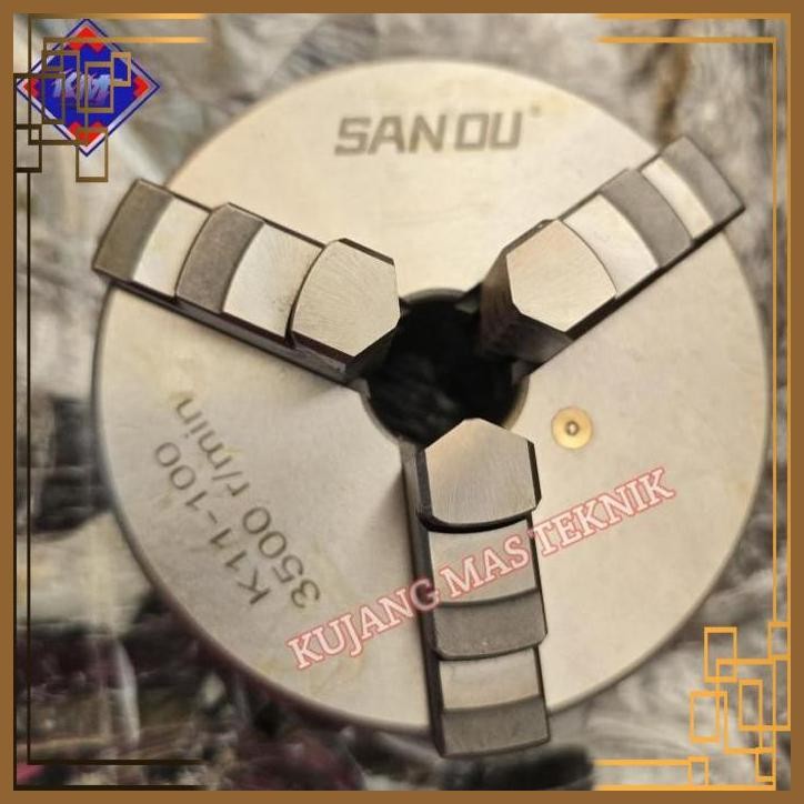Jual [KT55] K11-100 CHUCK BUBUT 4 INCHI 3 JAW SELF CENTERING CEKAM ...