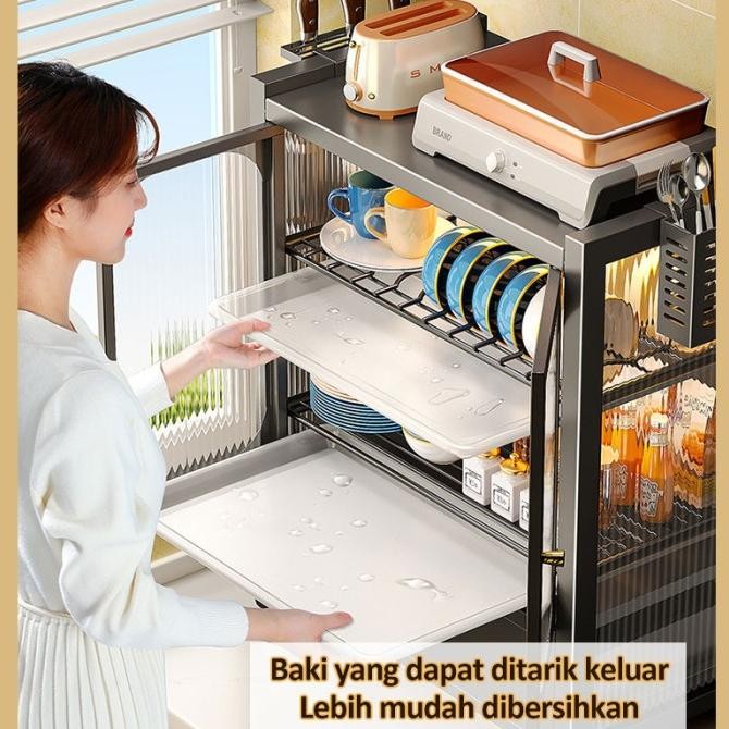 Jual Rak Piring Tertutup Stainles Dengan Laci Rak Mangkuk Tempat - 2 ...